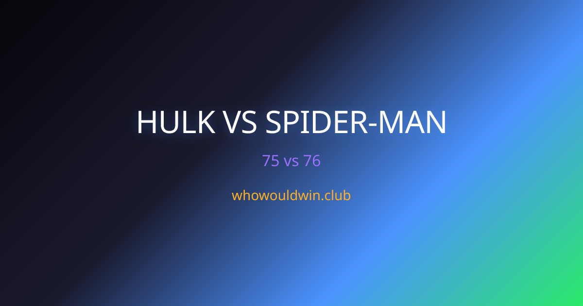 Hulk vs Spider-Man — Who Would Win? | Who Would Win